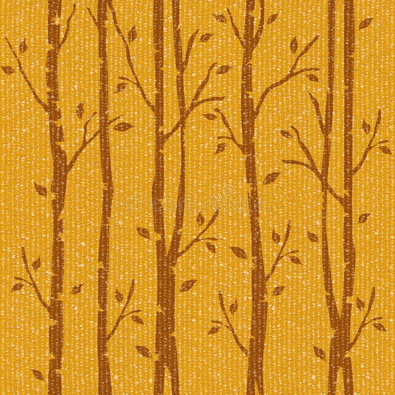 Abstract Autumn Trees - Seamless Background - Fabric Texture Stock ...