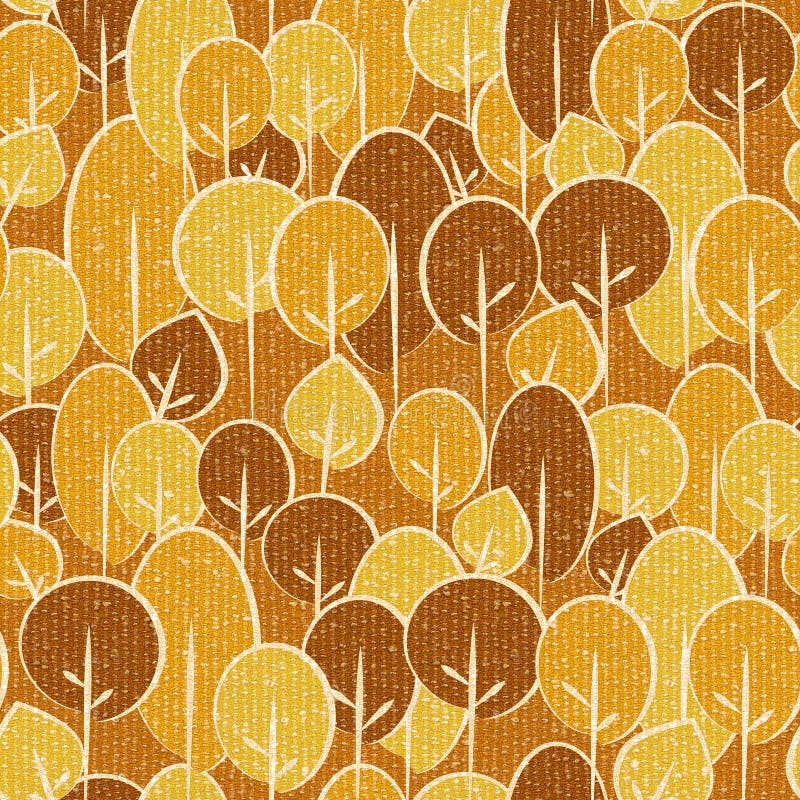 Abstract Autumn Trees - Seamless Background - Fabric Texture Stock ...