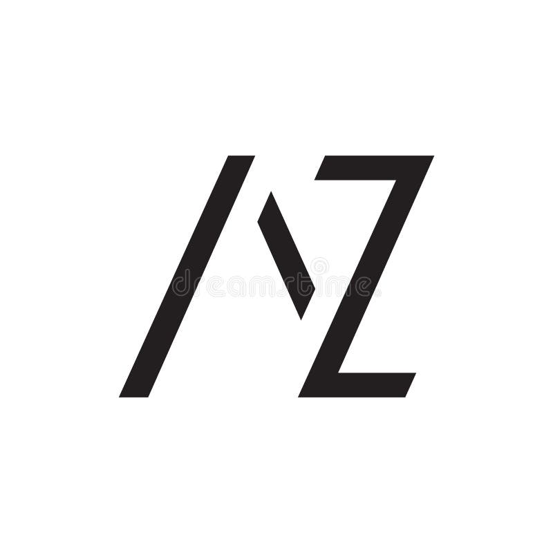 Abstract AZ Letter Logo Design Vector Stock Vector - Illustration of ...