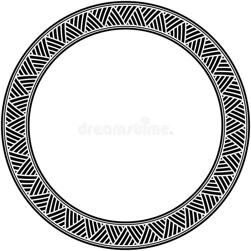 Abstract Aztec Frame. Black Square Frames with Tribal Patterns. Vector ...