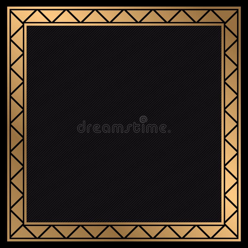 Abstract Aztec Frame. Black Circle Frames with Tribal Patterns. Vector ...