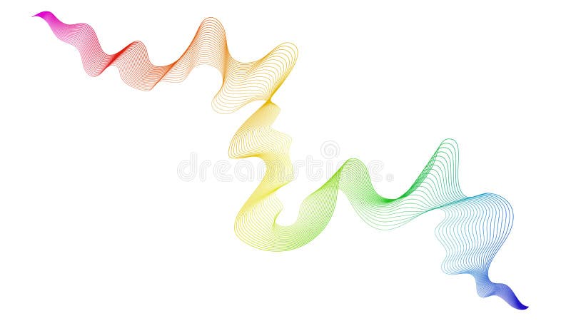 Abstract Backdrop with Wave Gradient Lines Stock Vector - Illustration ...
