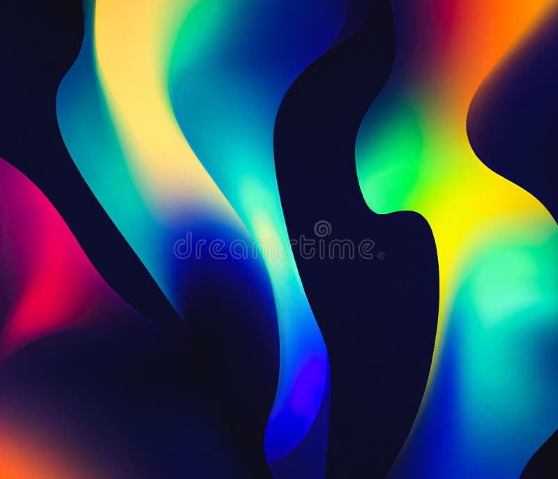 Abstract Backdrop with Colorful Wavy Pattern Stock Illustration ...