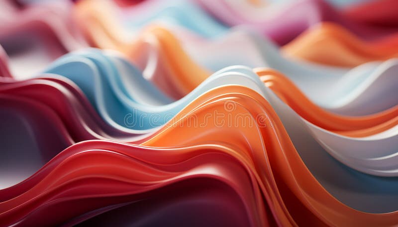 Abstract Backdrop with Flowing Wave Pattern in Vibrant Colors Generated ...