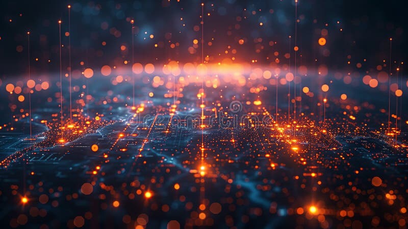 Abstract Backdrop with a Focus on Digital Technology and the Global ...