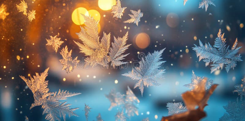 An Abstract Backdrop of Icy Textures Covering the Window Stock Image ...