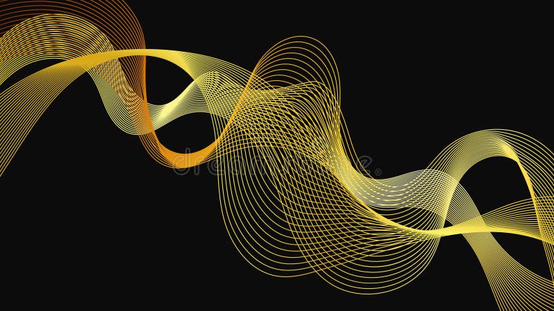 Abstract Backdrop with Luxury Golden Waves Stock Vector - Illustration ...