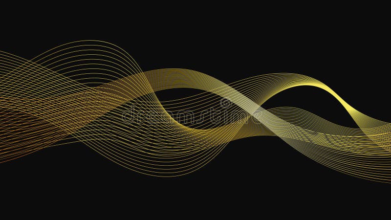 Abstract Backdrop with Luxury Golden Waves Stock Vector - Illustration ...