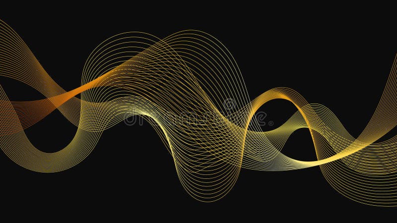 Abstract Backdrop with Luxury Golden Waves Stock Vector - Illustration ...