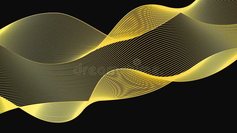 Abstract Backdrop with Luxury Golden Waves Stock Vector - Illustration ...