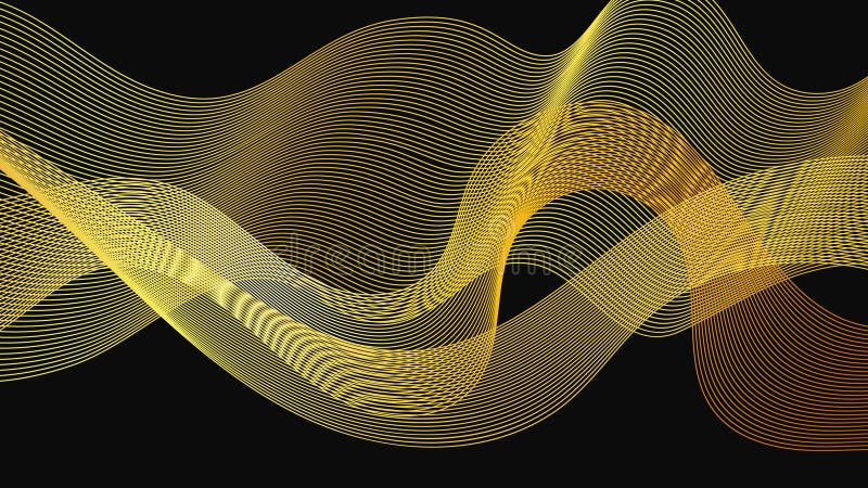 Abstract Backdrop with Luxury Golden Waves Stock Vector - Illustration ...