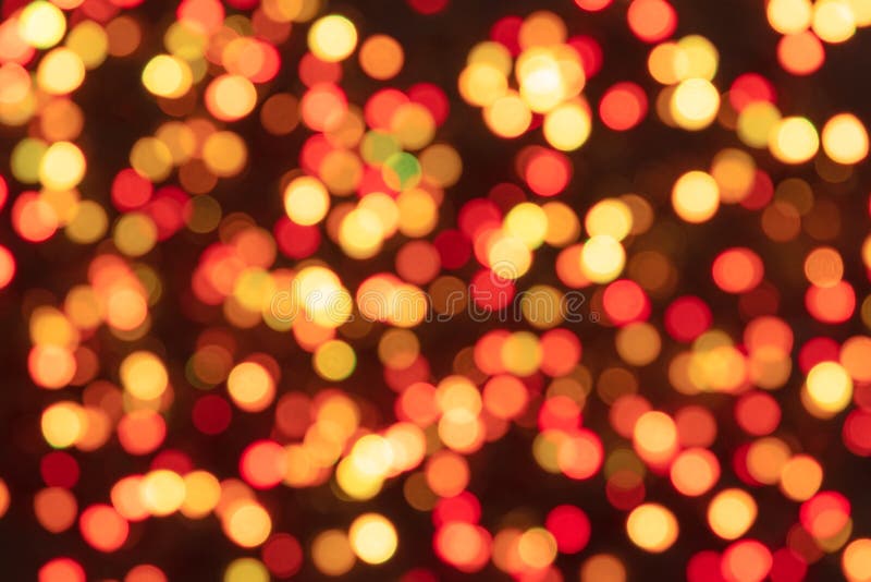 Abstract Backdrop of Red Blurred Drops of Lights on Dark Background ...