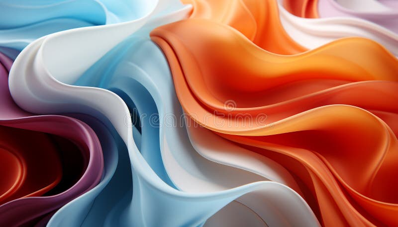 Abstract Backdrop with Smooth Wave Pattern in Vibrant Colors Generated ...