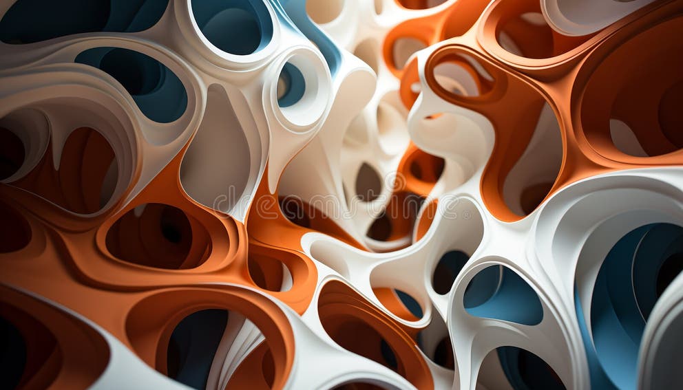 Abstract Backdrop with Vibrant Colored Modern Shapes in Computer ...