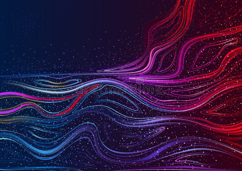 Rainbow Contour Lines on Dark Background Stock Vector - Illustration of ...