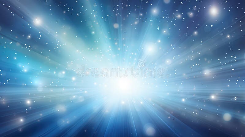 Abstract Backgound with Blue and Orange Light Rays. God Rays or Light ...