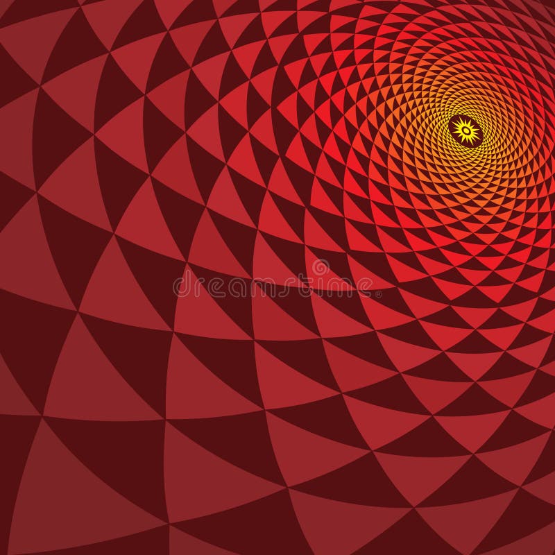 Illusion Art Abstract Flower Mandala Decorative Pattern Red Background ...