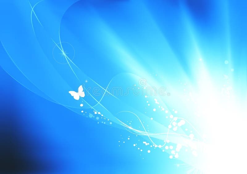 Spring Abstract Blue Background with Dragonflies Stock Vector ...