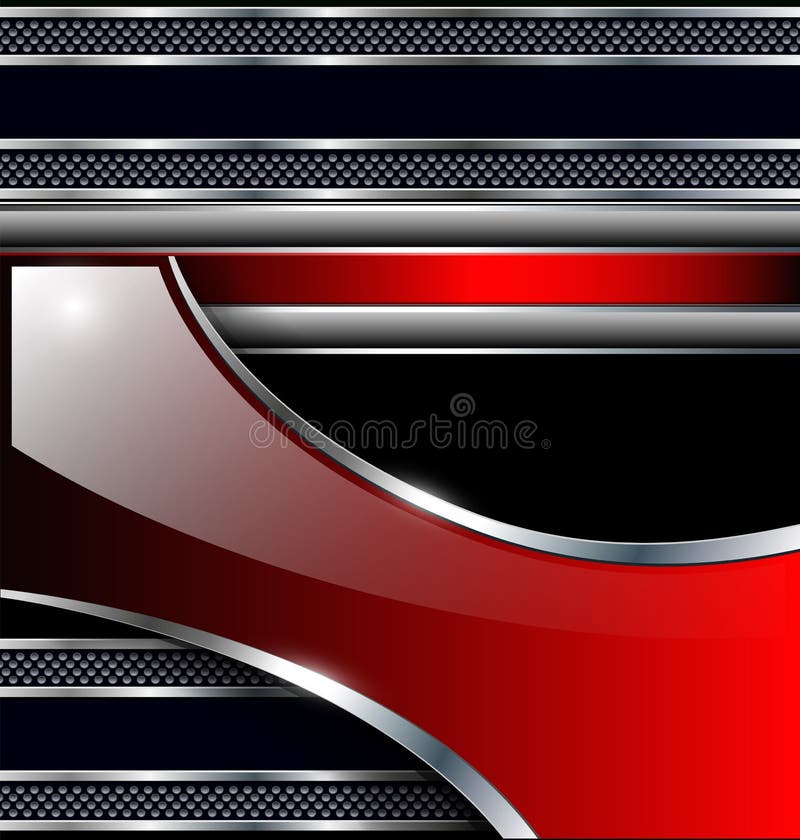 Red and Dark Metal Abstract Background Stock Illustration ...