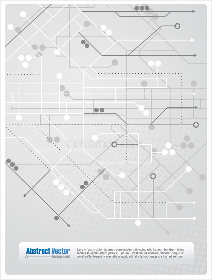 Digital Network Concept. Vector Abstract Background with Technical ...