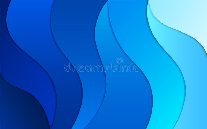 Vector Abstract Gradating Blue Curving Layers Background Stock Vector ...