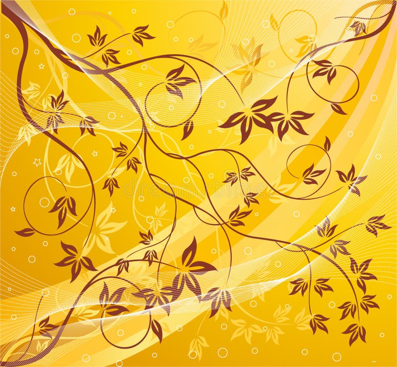 Stylized Illustrated Fall Background Stock Vector - Illustration of ...