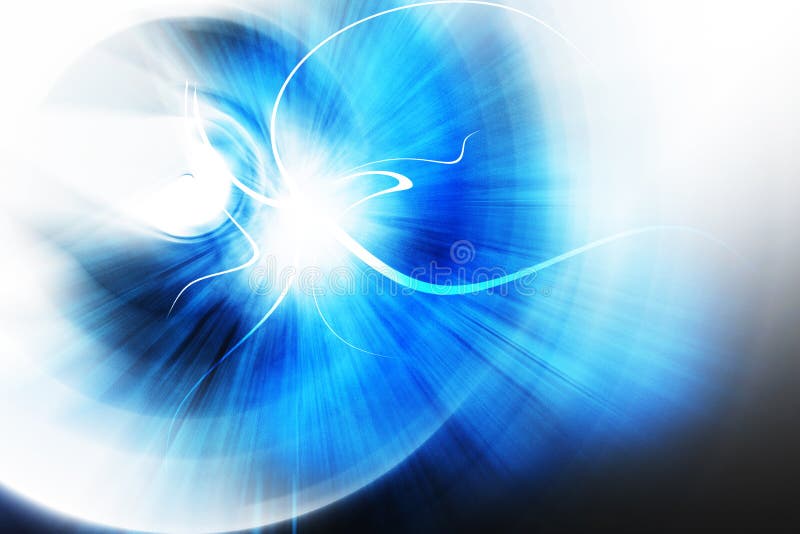 Light Art - Reflections, Refractions, Blue Color Stock Illustration ...