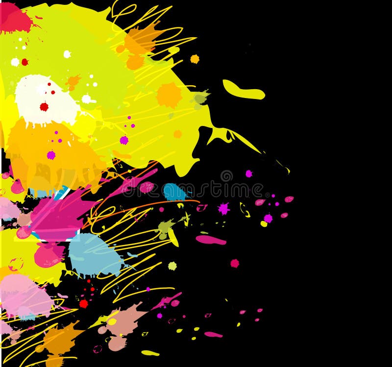 Paintball Concept Vector Illustration with Colors Stock Vector ...