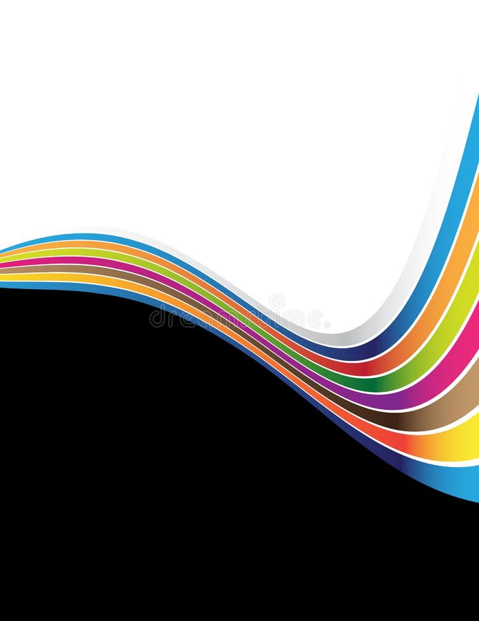 CMYK Stripe Line Swoosh Element Background Design Stock Vector ...