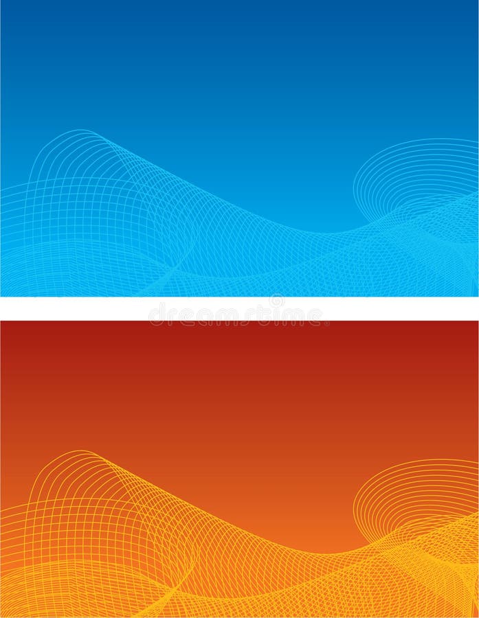 Five Abstract Header Background with Lines Stock Illustration ...