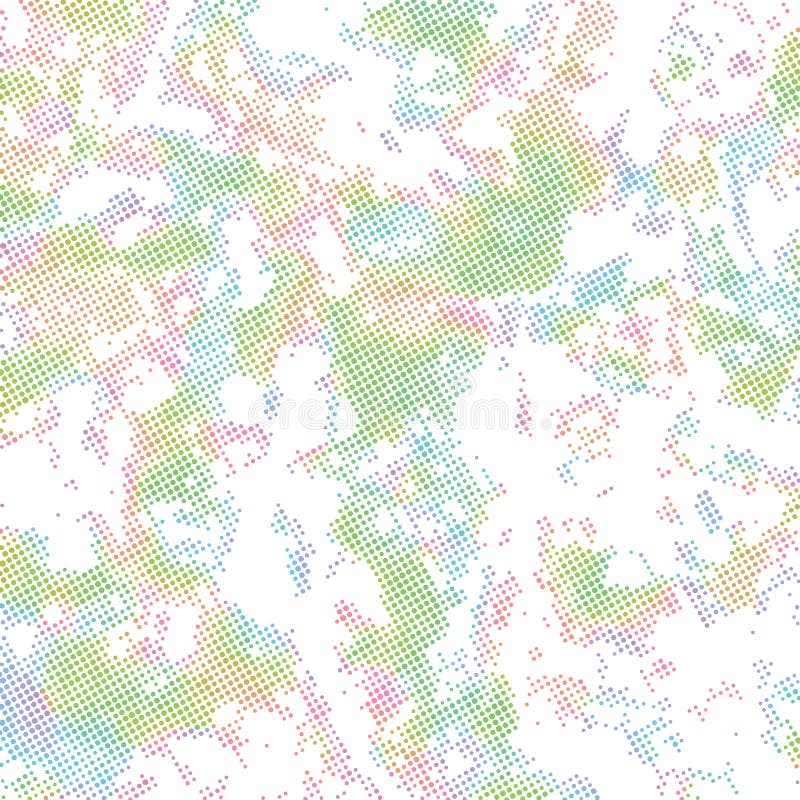 Abstract Distress Background, Multi Color Halftone Dots Pattern Stock ...