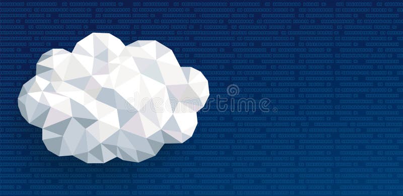 Data Abstract Lowpoly Cloud Header Stock Vector - Illustration of ...