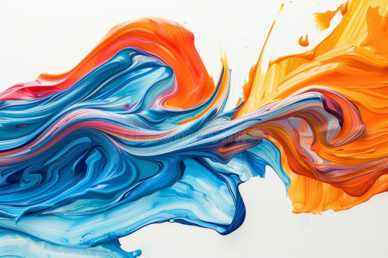 Abstract Background Acrylic Color Paint in Fluid Motion. Stock Photo ...