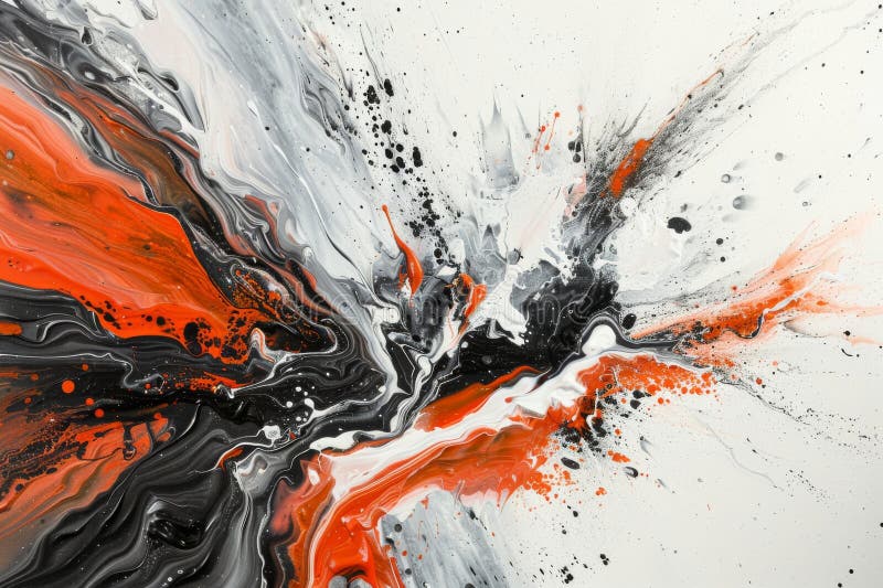 Abstract Background Acrylic Color Paint in Fluid Motion. Stock Image ...