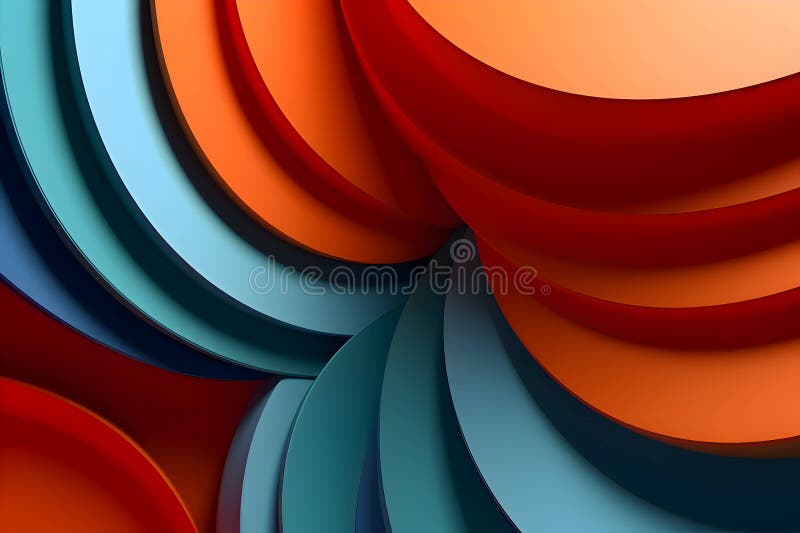 Abstract Background with Many Colorful 3D Waves Stock Vector ...