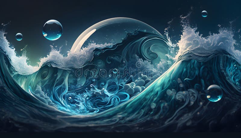 Abstract Background with Air Bubbles, Wallpaper Stock Illustration ...