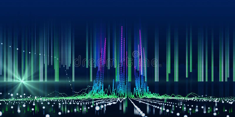 Abstract Background Analysis Grid Diagram with Blurred Lines and Lens ...