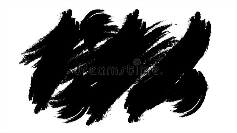 Abstract Background Animation with Black Grunge Brush Hand Drawing ...