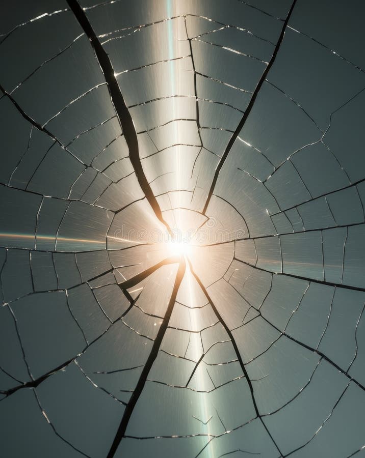 Abstract Background Animation with Cracked Surface and Glowing Light ...