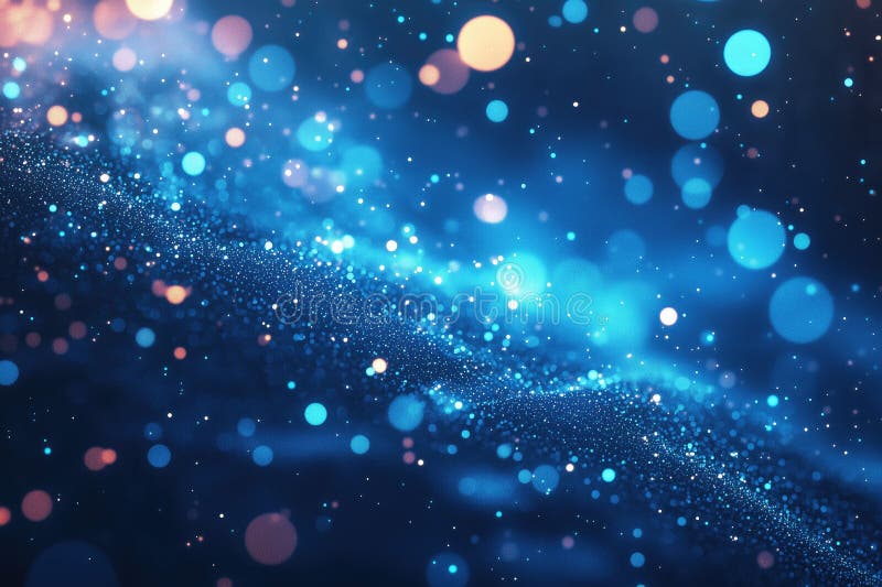 Abstract Background Animation with Floating Particles in Blue Tones for ...