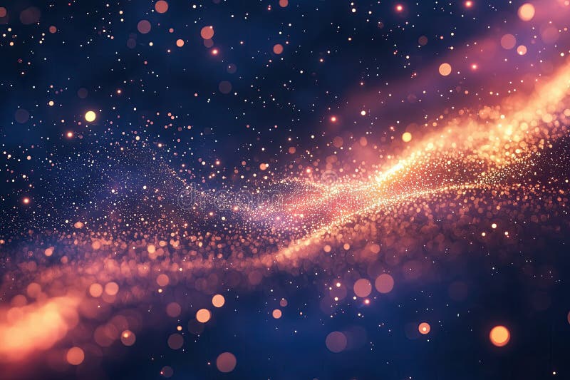 Abstract Background Animation with Floating Particles in Gold Tones for ...