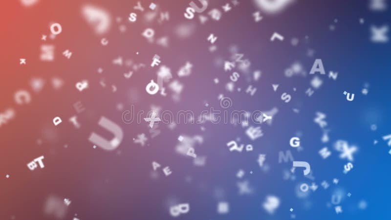 Abstract Background Animation with Flying Letters. Motion Design with ...