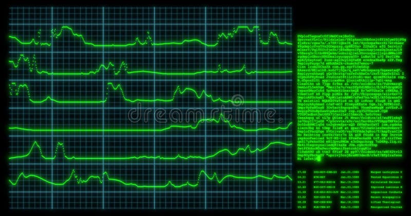 Abstract Background with Animation of Growing Diagrams and Program Code ...