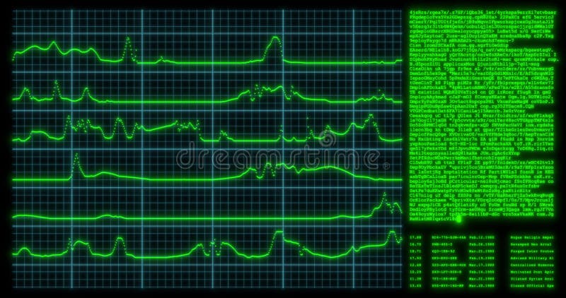 Abstract Background with Animation of Growing Diagrams and Program Code ...