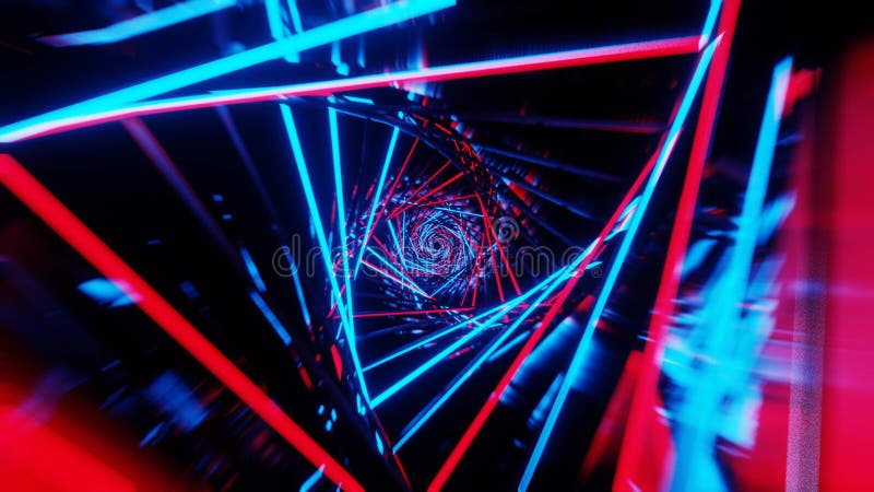 Abstract Background with Animation Hi-Tech Triangle Tunnel Stock ...