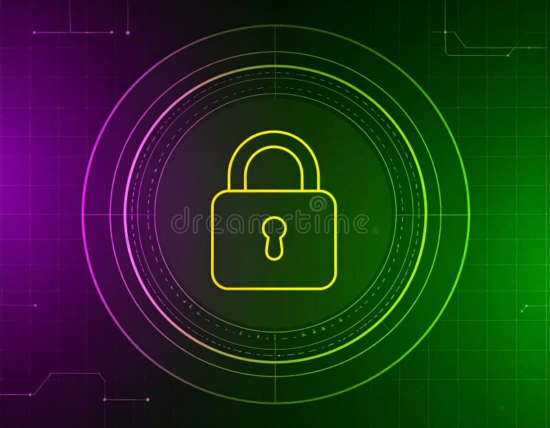 Abstract Background Animation Lock Security Concept Stock Illustration ...