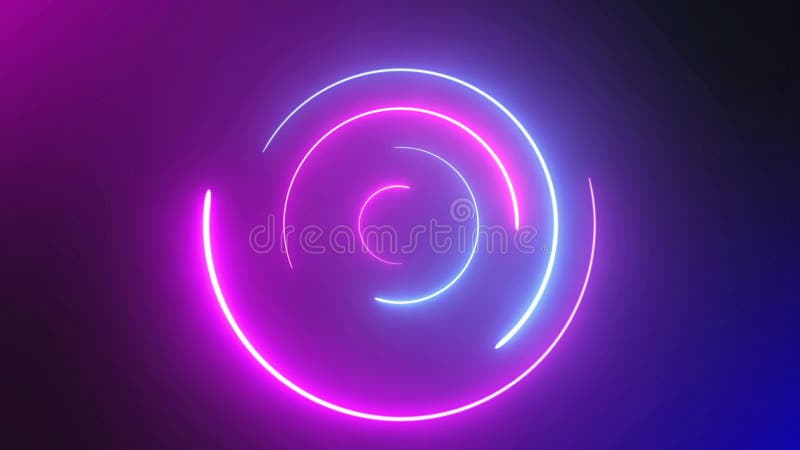 Abstract Background Animation Neon Effect and Circle Stock Video ...