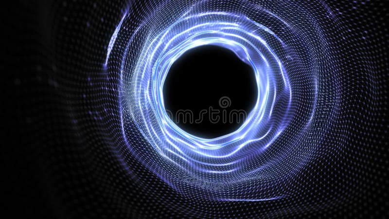 Abstract Background Animation Shining Light Particles Energy Waves and ...