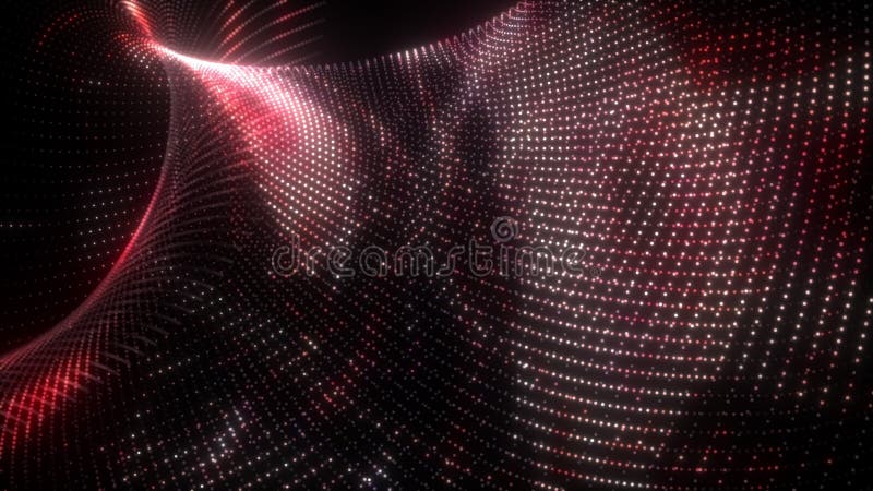 Animation of Waving Glow Red Dot Digital Stock Video - Video of texture ...