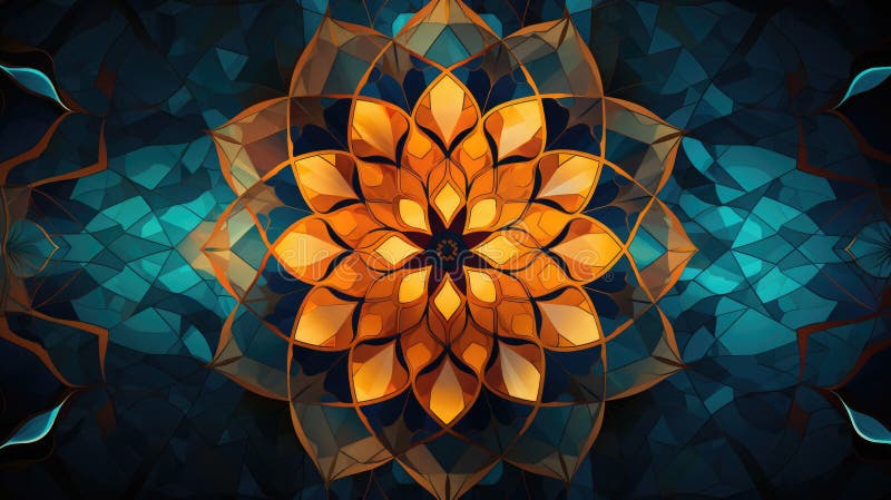Abstract Ornament in Arabic Style. Islamic Background. Generative AI ...
